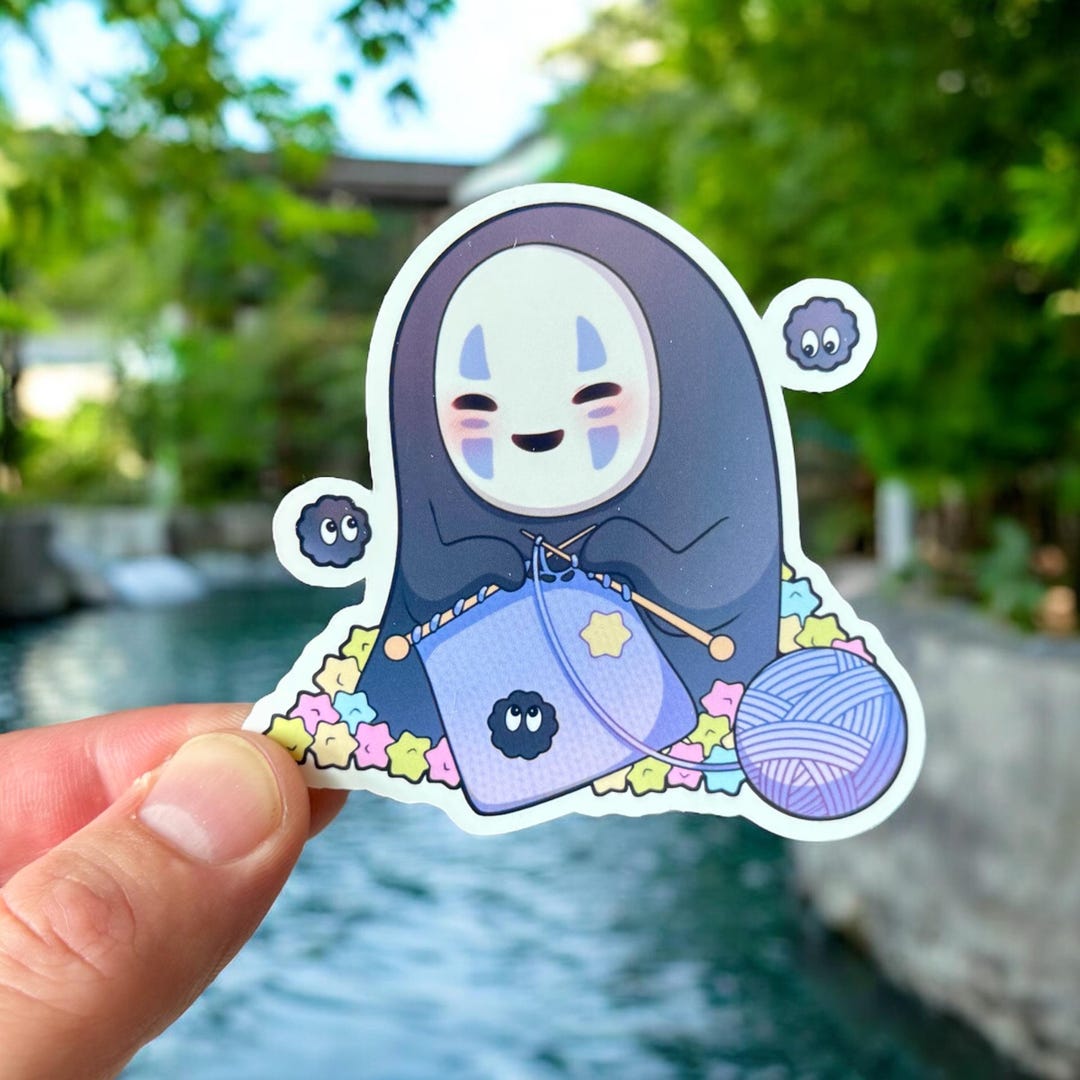 No Face Sticker | Ghibli Inspired Sticker | Anime Sticker | Waterproof ...