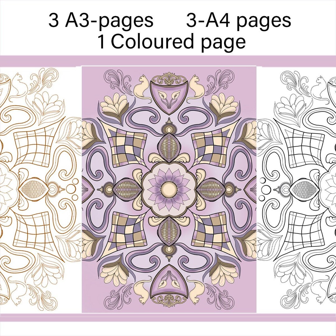 Colouring Pages 6 Printable Digital Download Print Colour - Etsy