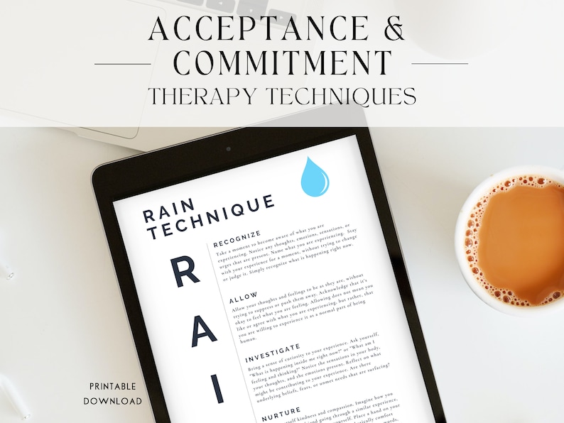 ACT Technique Worksheets: Therapy Skills Printouts (PDF) - Etsy