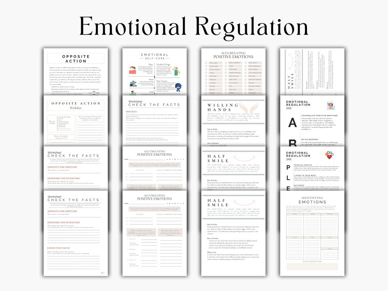Dialectical Behavioral Therapy Worksheet Bundle, DBT Worksheets ...
