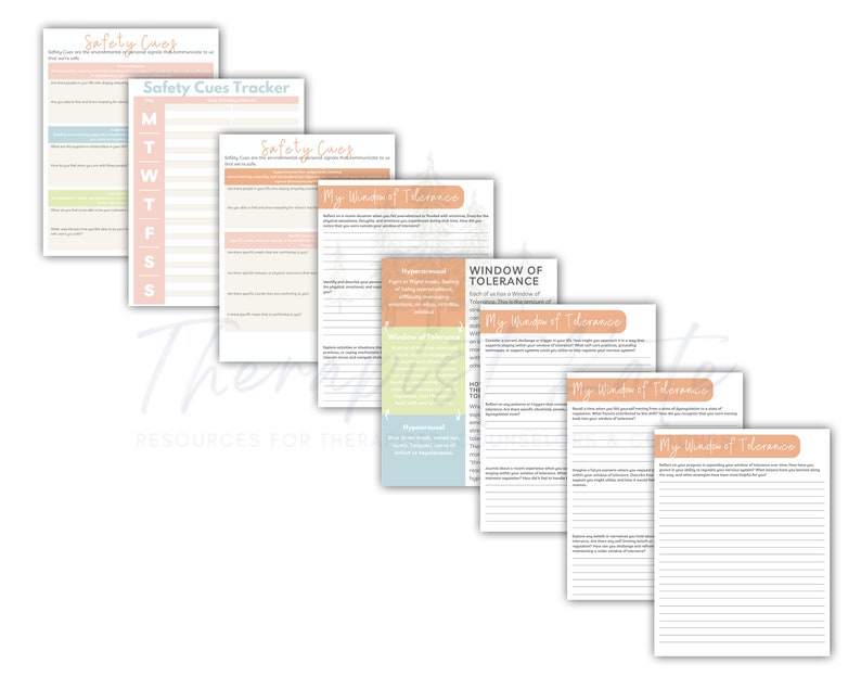 Nervous System Therapy Worksheets: Trauma, Polyvagal, Fight or Flight ...