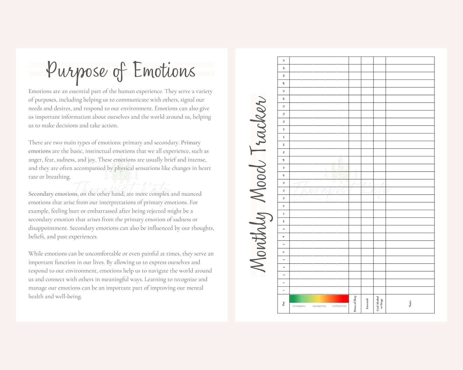 Emotional Awareness Worksheets Self Awareness Shadow Work - Etsy