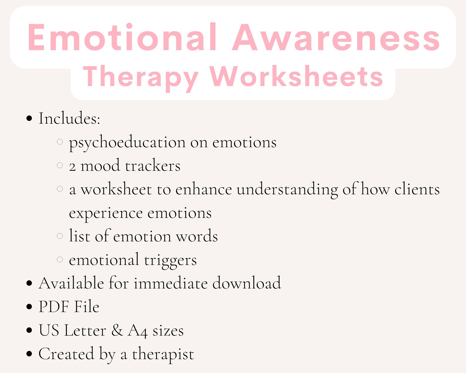 Emotional Awareness Worksheets Self Awareness Shadow Work - Etsy