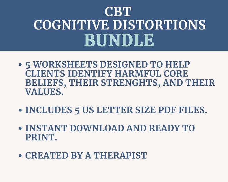 CBT Core Beliefs Worksheet, Therapy Worksheets, Mood Tracker, Shadow ...