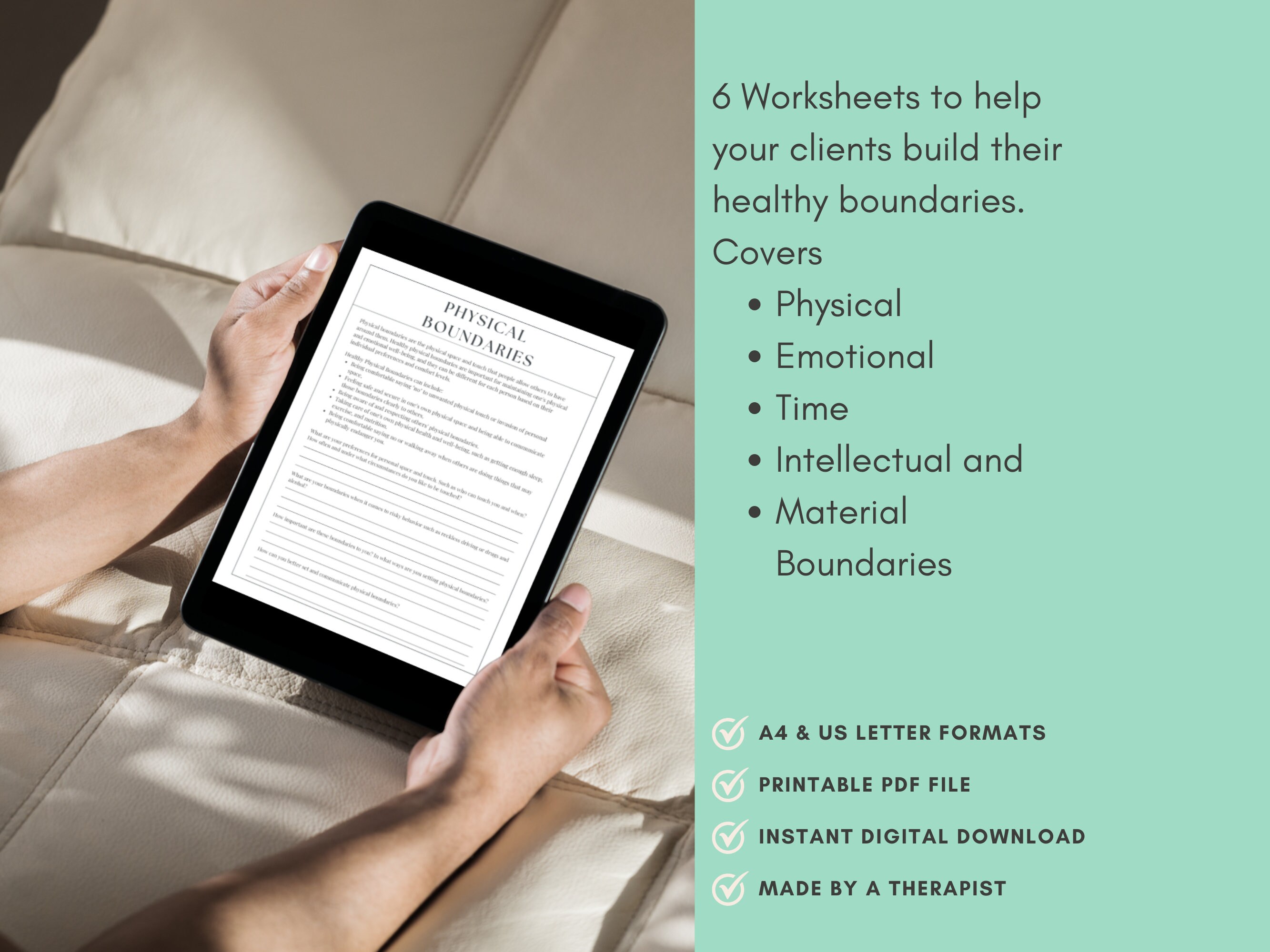 Boundary Worksheets, Healthy Boundaries, Therapy Worksheets, Self Care ...