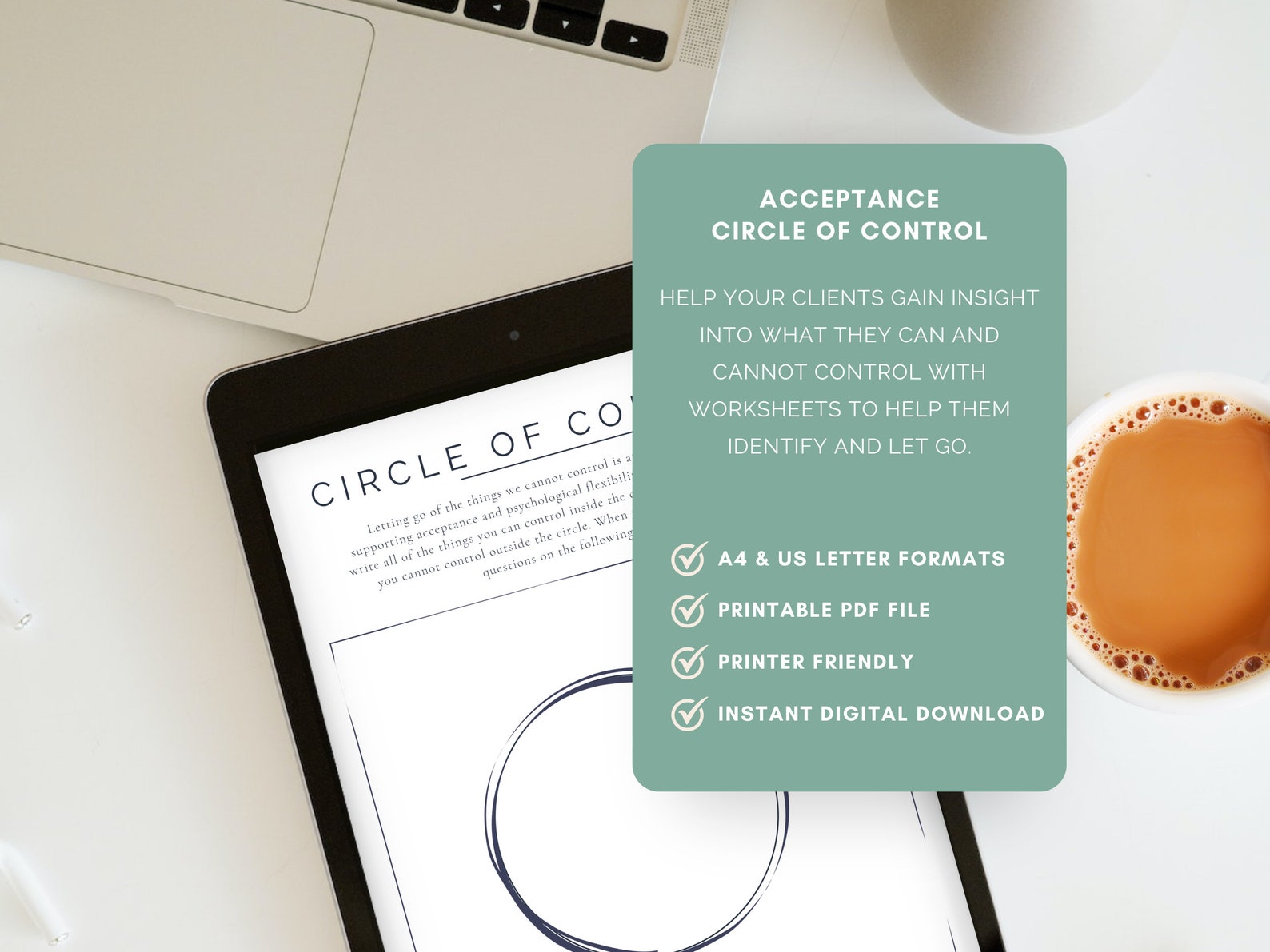 Circle of Control Worksheets: ACT Therapy, Boundary Exercises (PDF) - Etsy