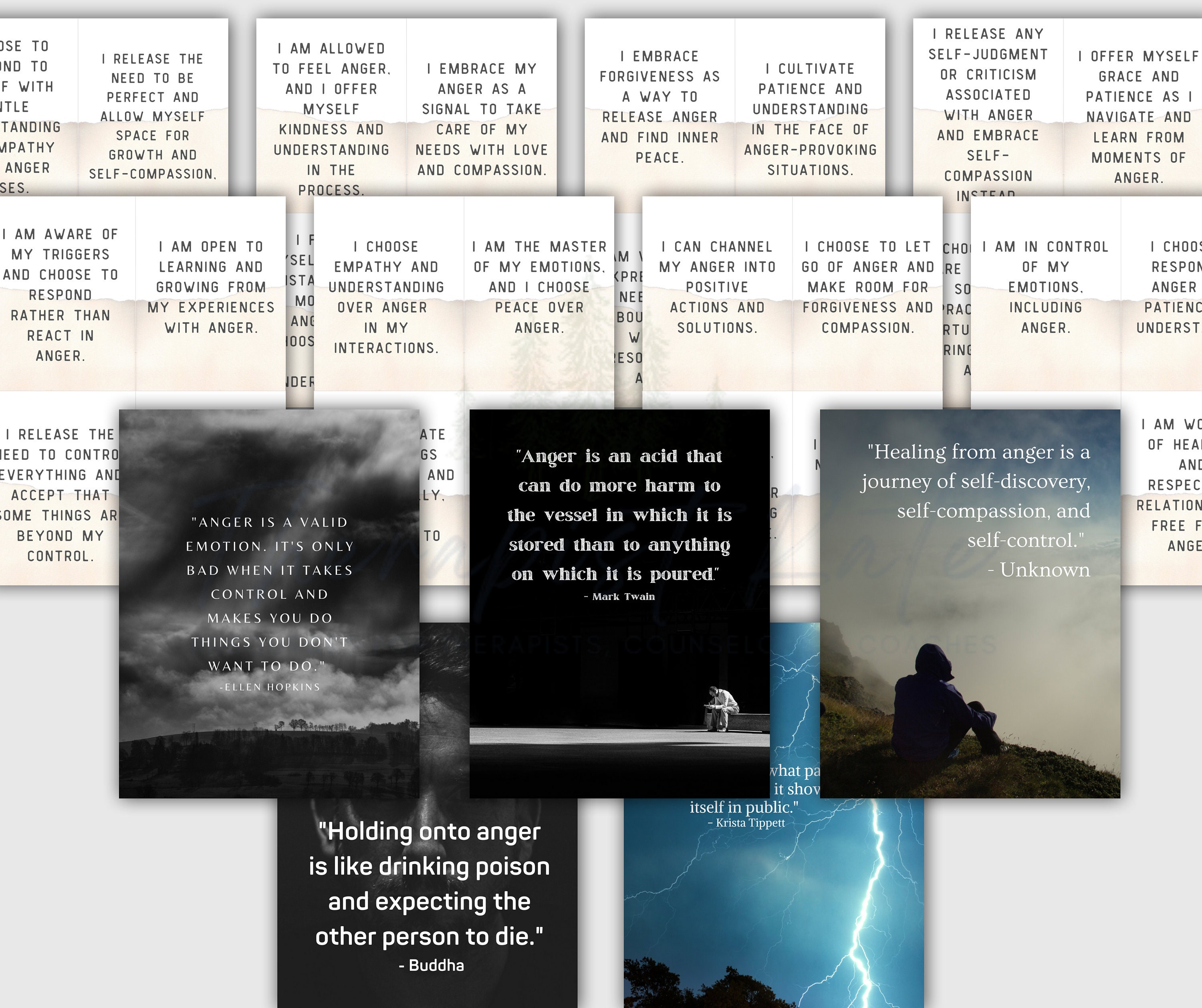 Anger Management Therapy Worksheets for Counselors, Social Workers ...