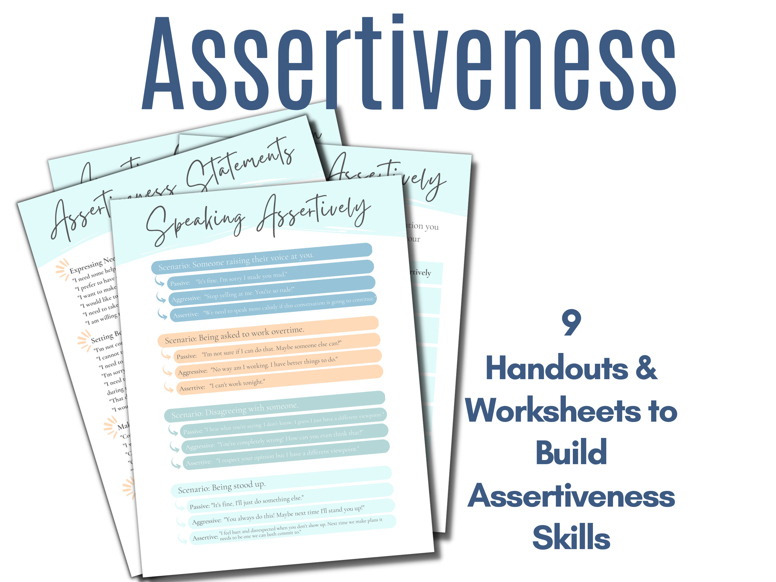 Assertiveness Therapy Worksheets, Shadow Work, Social Workers ...