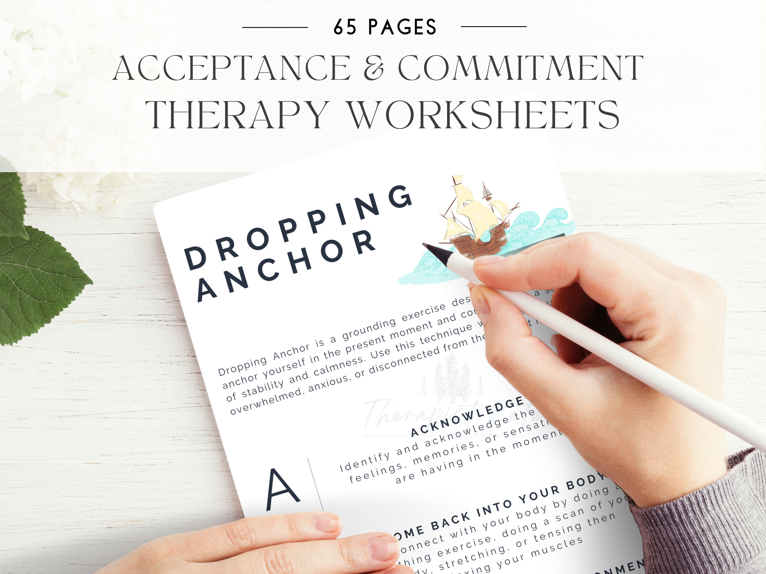 ACT Worksheets Bundle: Acceptance and Commitment Therapy (PDF Download ...