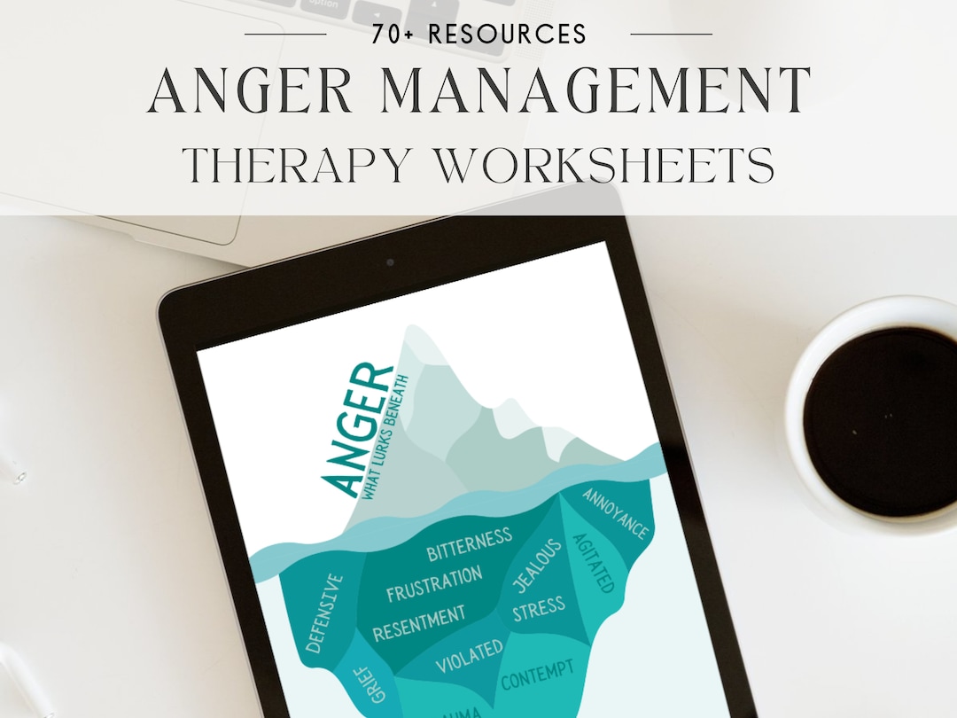 Anger Management Therapy Worksheets for Counselors, Social Workers ...
