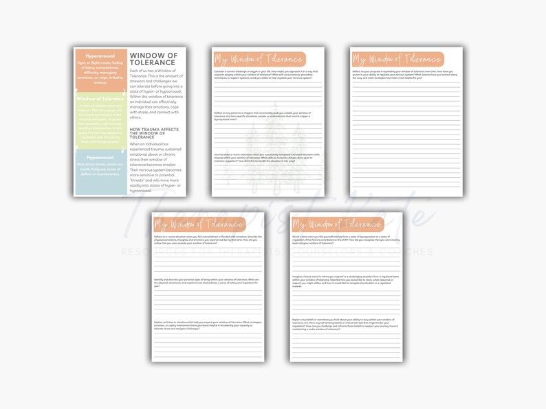 Nervous System and Emotional Regulation Therapy Worksheets Polyvagal ...