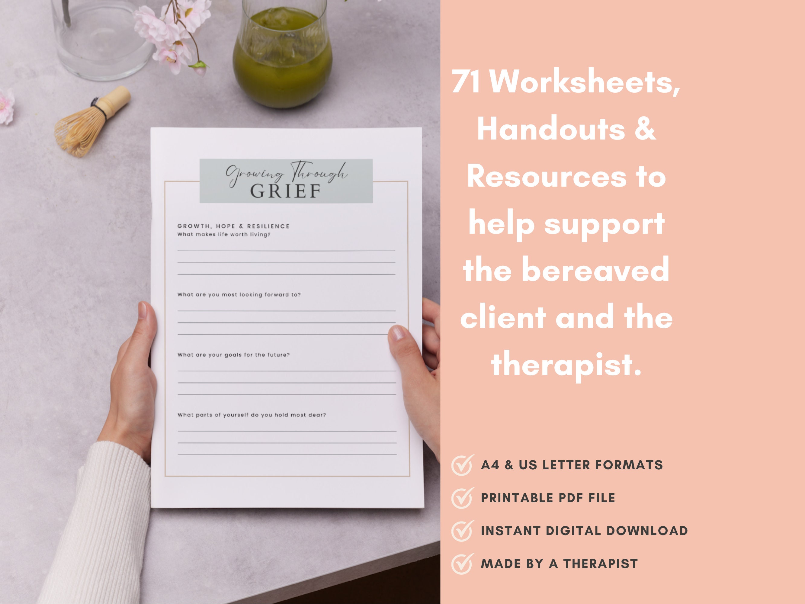 Grief Therapy Worksheet Bundle, Grief Counseling, Therapist Resources, Death, Bereavement ...