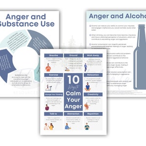 Anger Management Handouts: Therapy Worksheets (digital Download) - Etsy