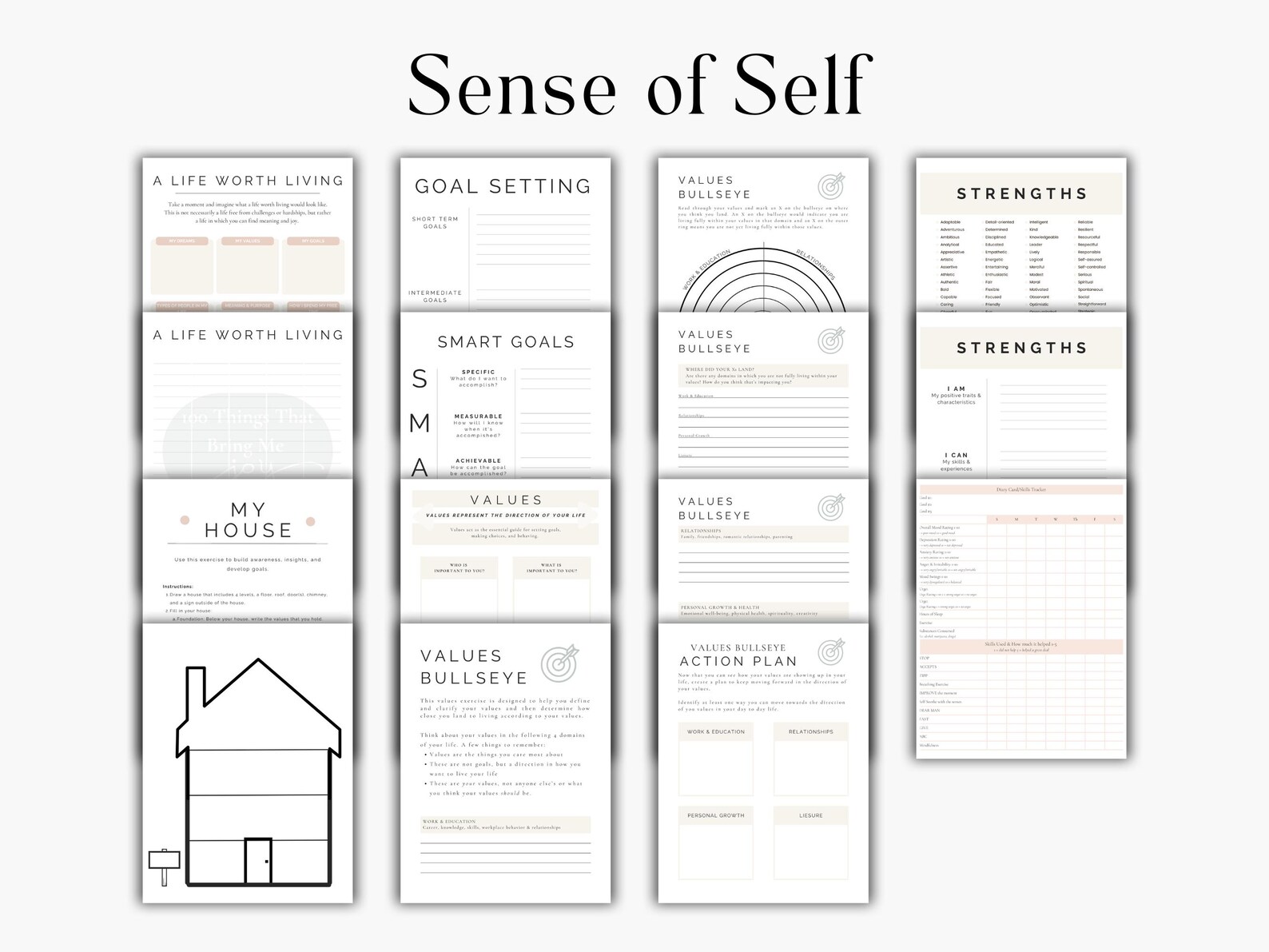 Dialectical Behavioral Therapy Worksheet Bundle, DBT Worksheets ...