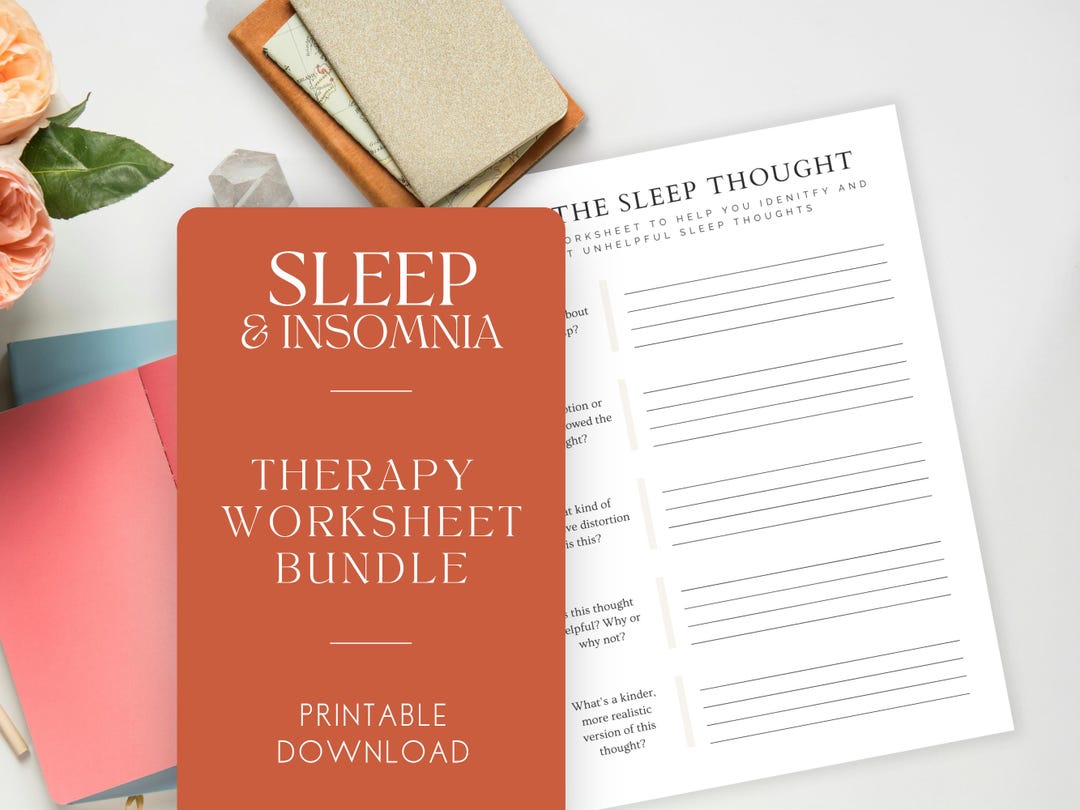 Insomnia & Sleep Therapy Worksheets Bundle: CBT-I, Sleep Hygiene (PDF ...
