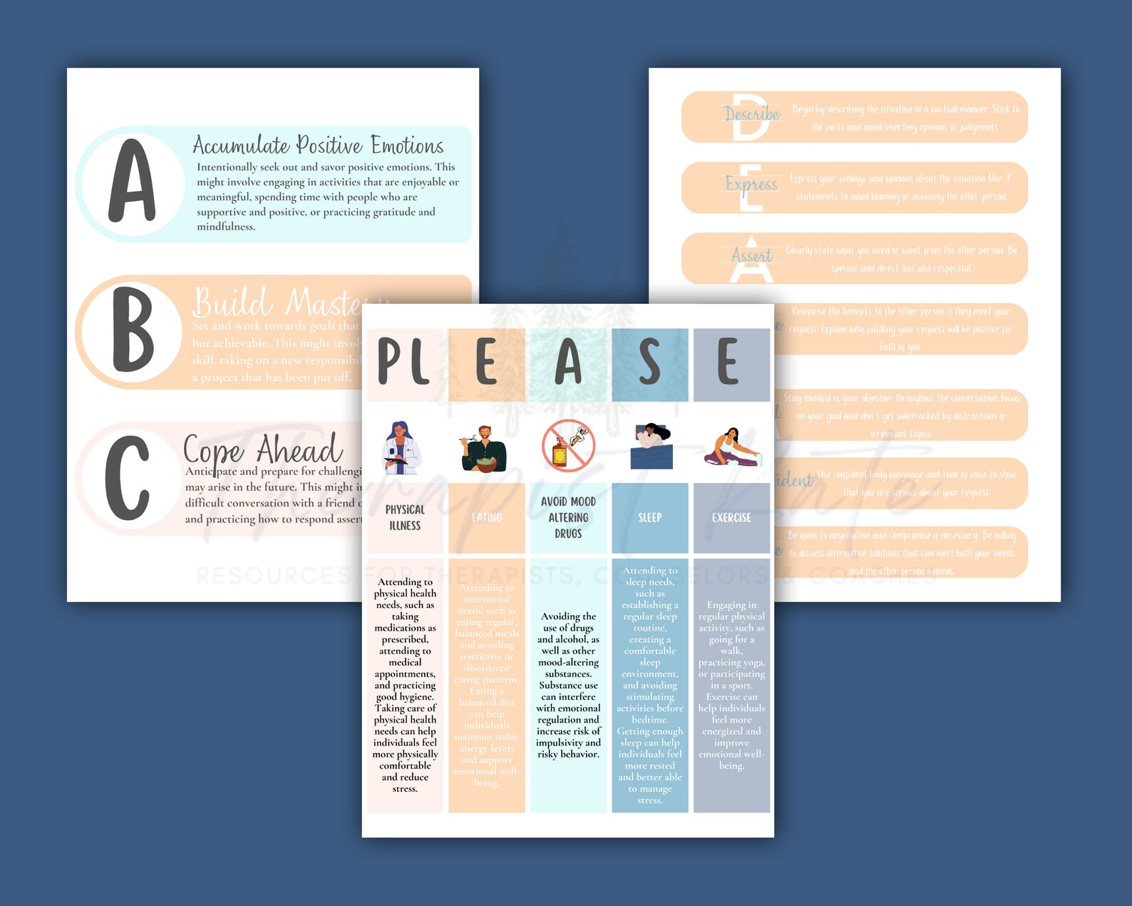 DBT Skills Therapy Worksheets, DBT Worksheets, Therapy Worksheets, D.B ...