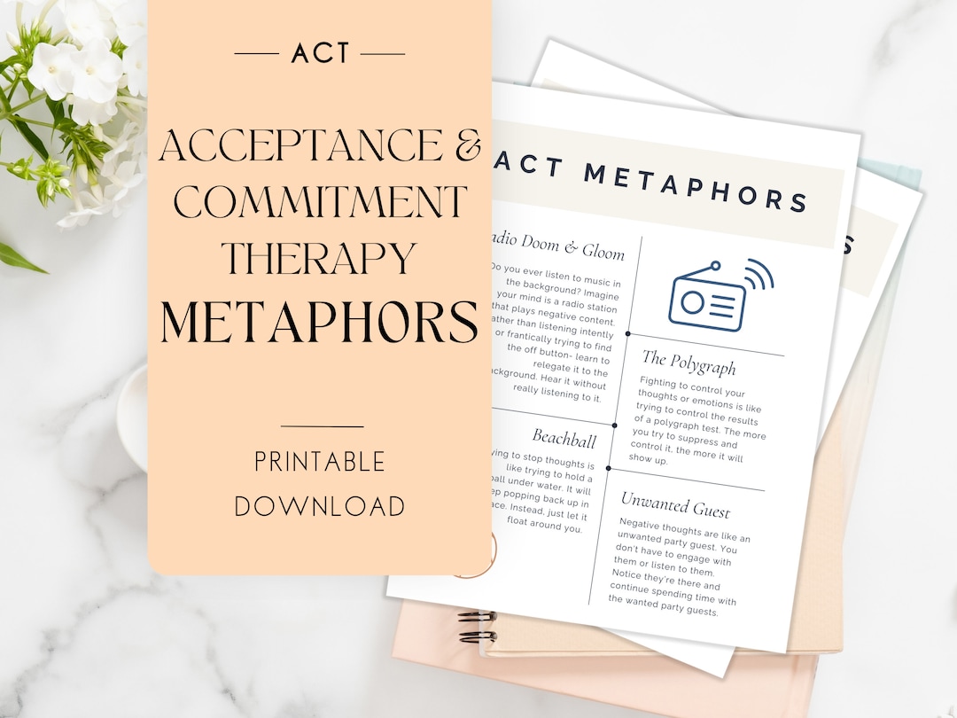 ACT Metaphors Handout, ACT Therapy, Acceptance and Commitment Therapy ...