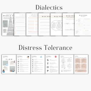 Dialectical Behavioral Therapy Worksheet Bundle, DBT Worksheets ...