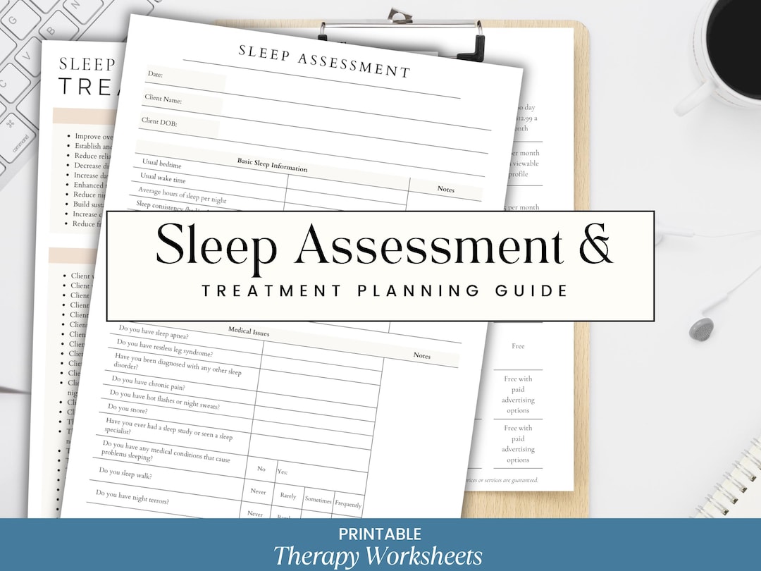 Sleep Therapy Assessment and Treatment Planning | CBT-I Tools (PDF ...