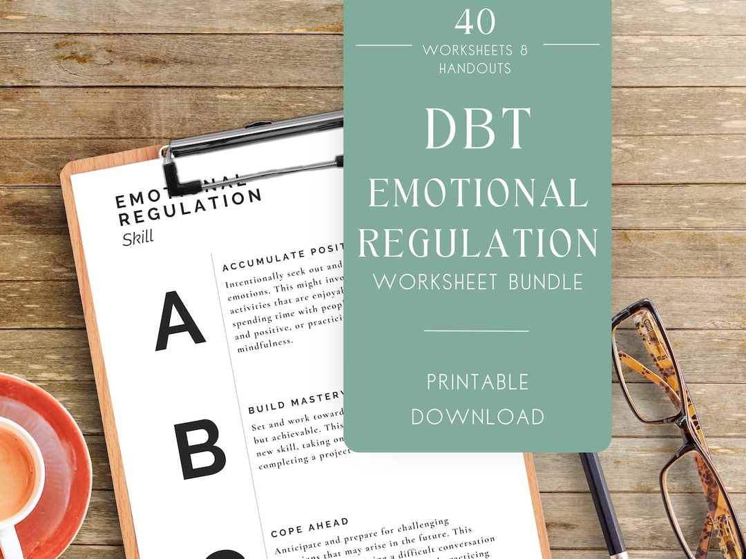 DBT Emotional Regulation Worksheets, DBT Skills, Dialectical Behavioral ...