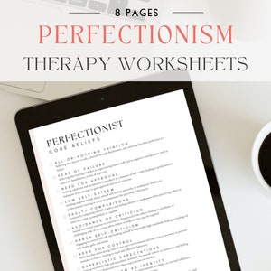 Perfectionism Therapy Worksheets. Anxiety, Burnout, Depression, Self ...