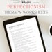 Perfectionism Therapy Worksheets. Anxiety, Burnout, Depression, Self ...