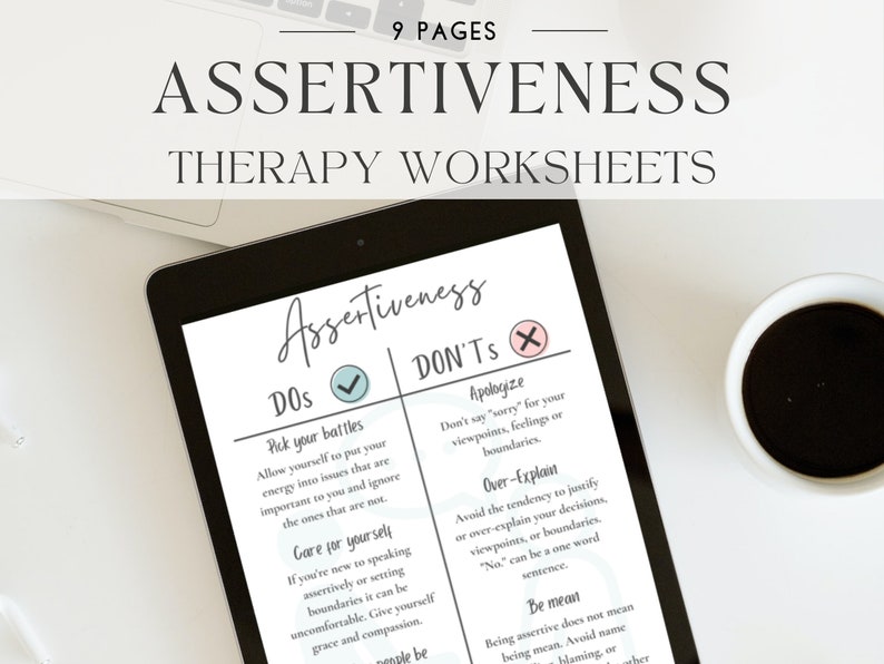 Assertiveness Therapy Worksheets, Boundary Worksheets, Shadow Work ...