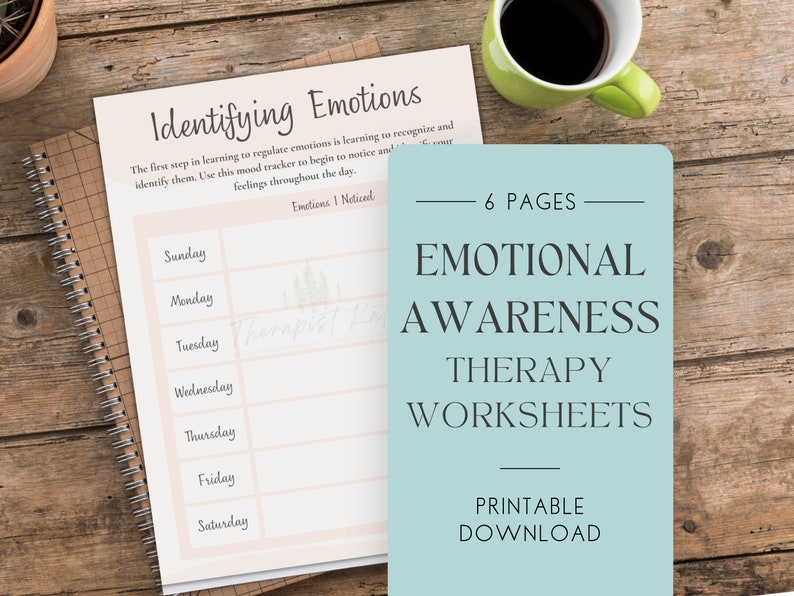 Emotional Awareness Therapy Worksheets: CBT, DBT (PDF Download) - Etsy