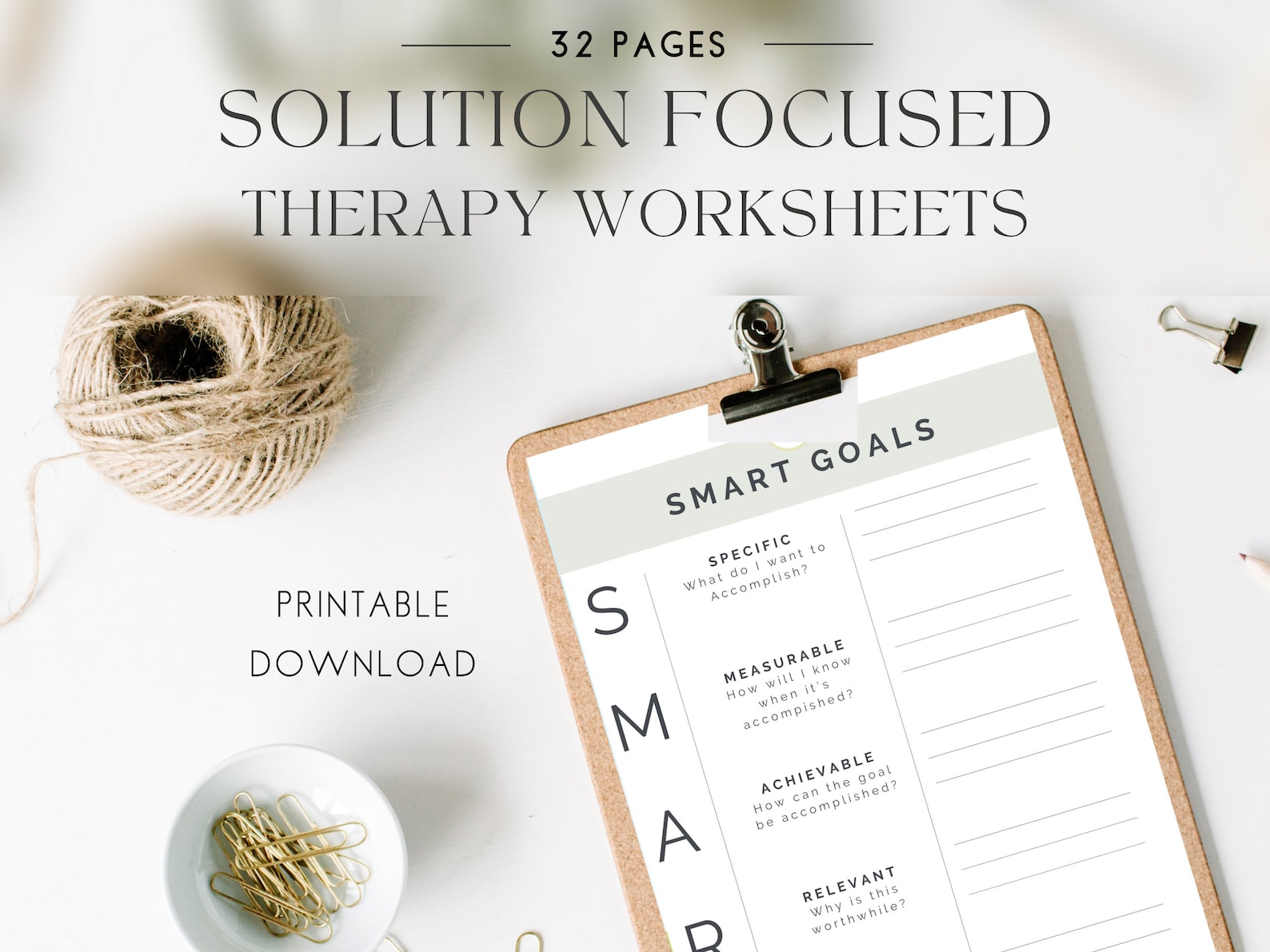 Solution Focused Therapy Worksheet Bundle, SFBT, Therapy Worksheets ...