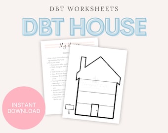 DBT House Worksheet for Mental Health and Addiction Treatment. - Etsy