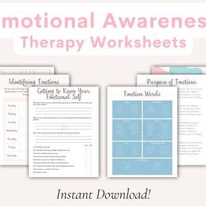 Emotional Awareness Worksheets Self Awareness Shadow Work - Etsy