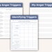 Anger Management Therapy Worksheets, Anger Triggers, Psychology ...
