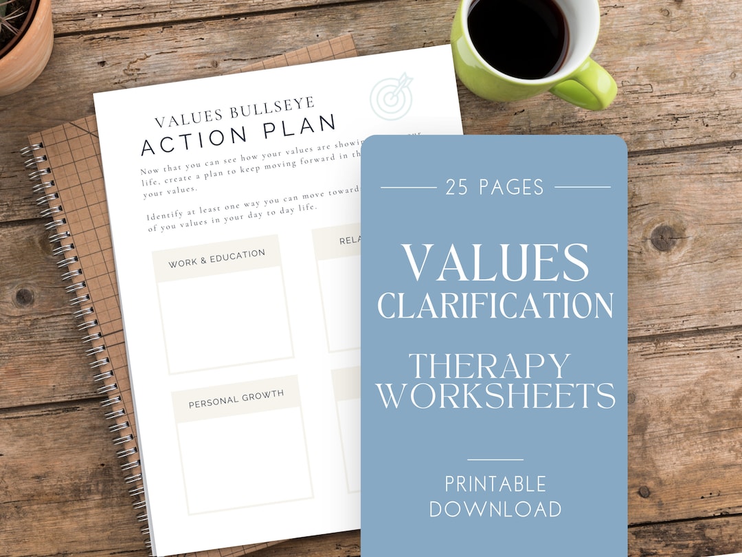 Values Worksheets, ACT Worksheets, Acceptance and Commitment Therapy ...