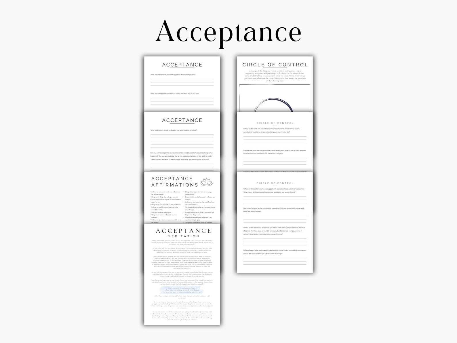 Dialectical Behavioral Therapy Worksheet Bundle, DBT Worksheets ...