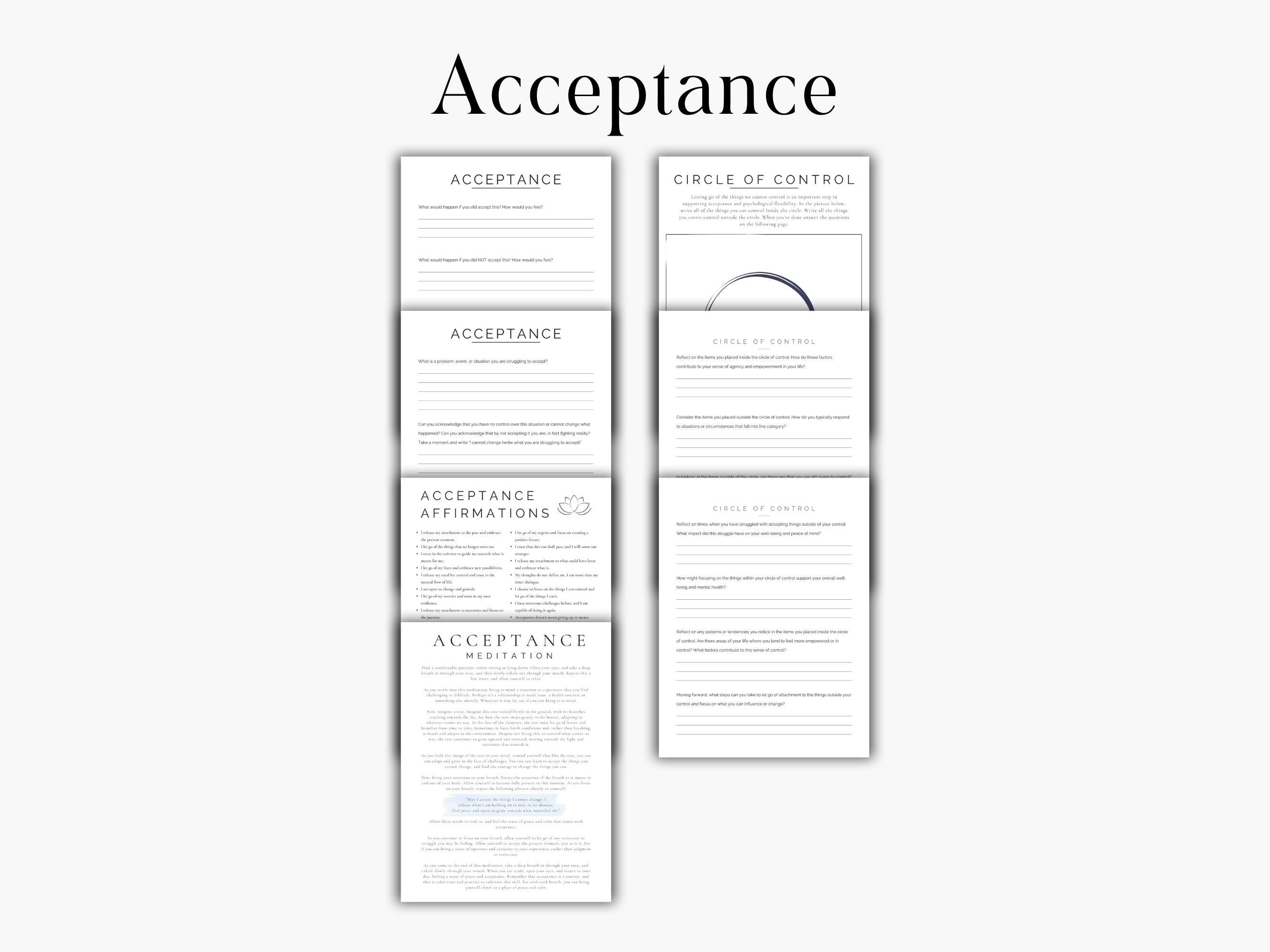 DBT Worksheets Bundle: 110 Printable Therapy Resources (PDF) - Etsy