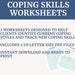 Coping Skills Worksheet, CBT Worksheets, Therapy Worksheets, Mood ...