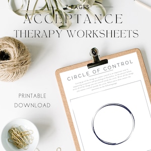 Acceptance Worksheets, ACT Worksheets, Acceptance and Commitment ...