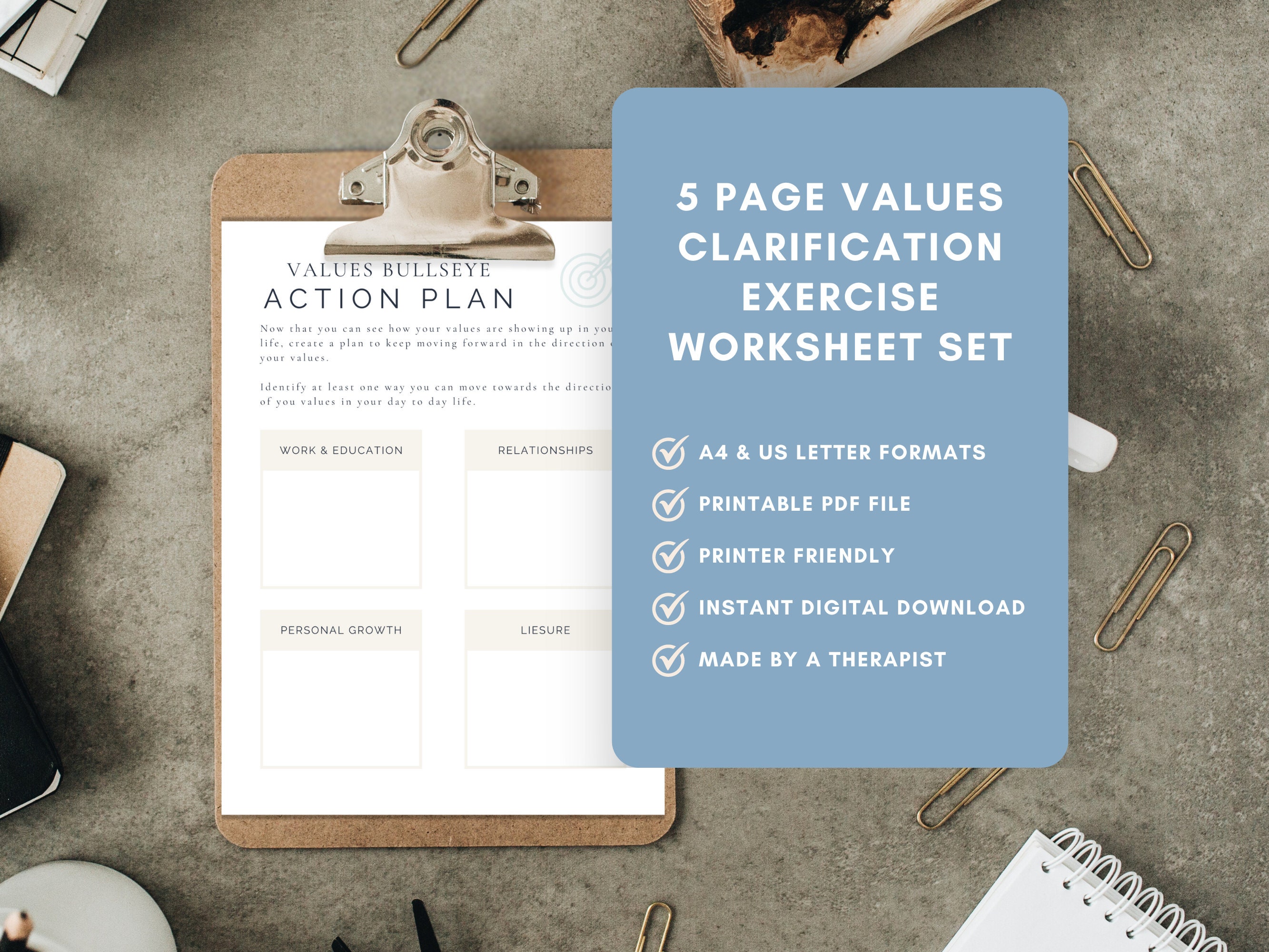 Values Bullseye, Values Clarification Worksheets, Therapy Worksheets ...