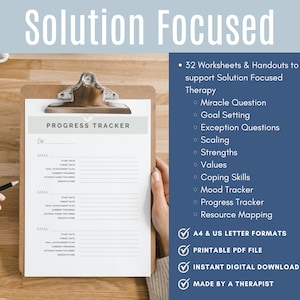 Solution Focused Therapy Worksheet Bundle, SFBT, Therapy Worksheets ...