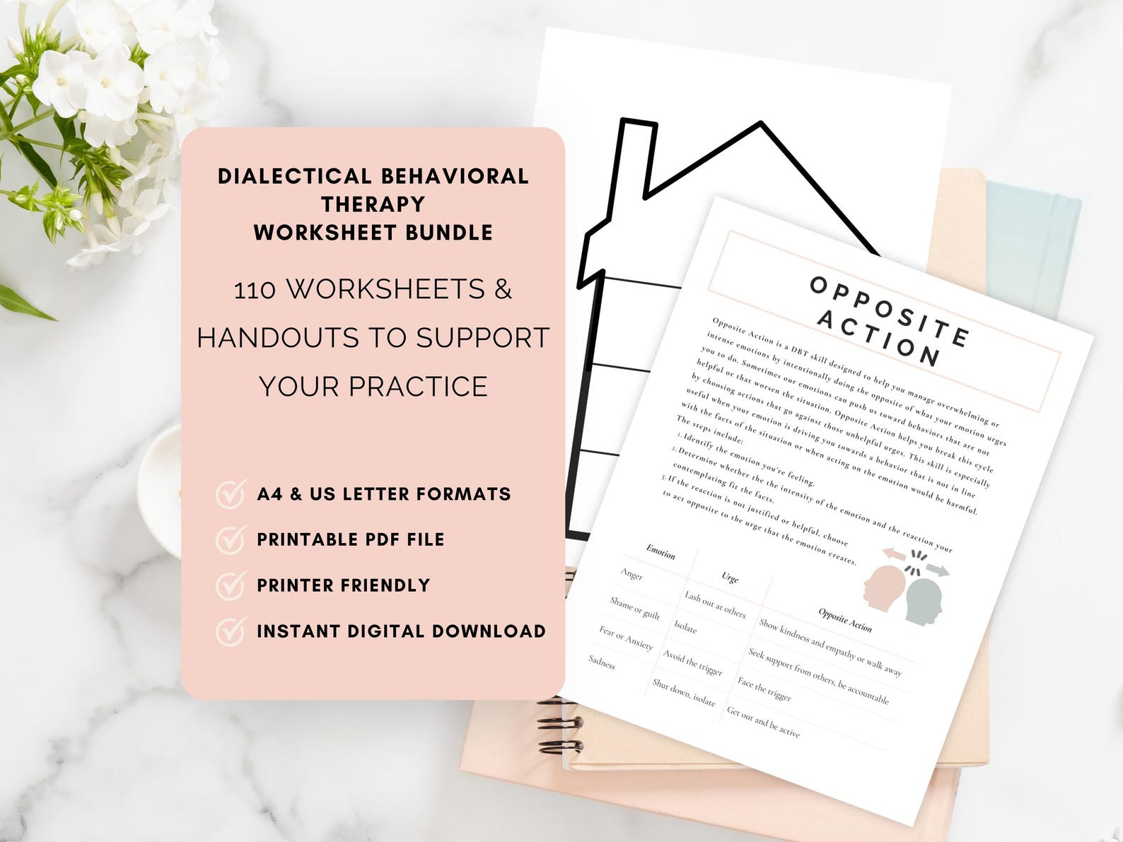 Dialectical Behavioral Therapy Worksheet Bundle, DBT Worksheets ...