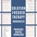 Solution Focused Therapy Worksheet Bundle, SFBT, Therapy Worksheets ...