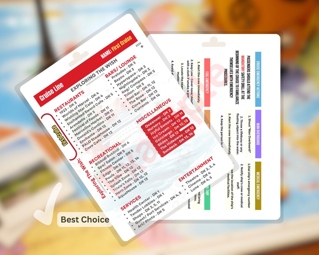 First Cruise Disney Ship Deck Navigator Card DCL Personalized Deck ...