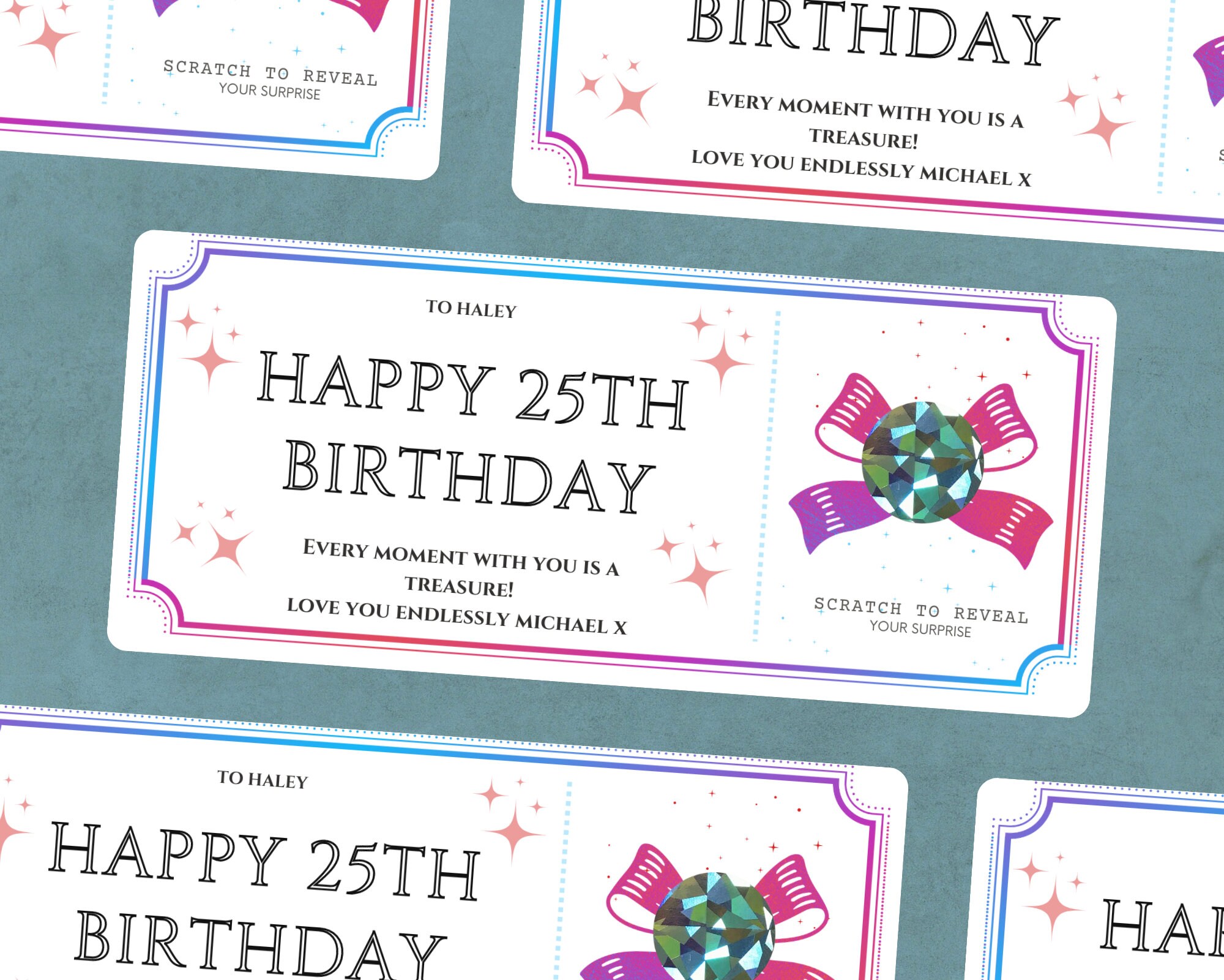 Personalized Birthday Scratch Card Gift Voucher, Special Day Scratch ...