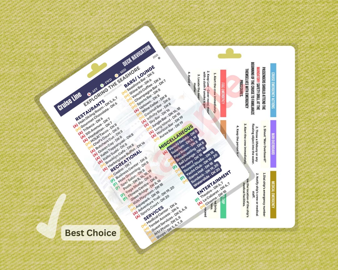 MSC Ship Cruise Deck Navigator Card Personalized Family/ Friends Gift ...