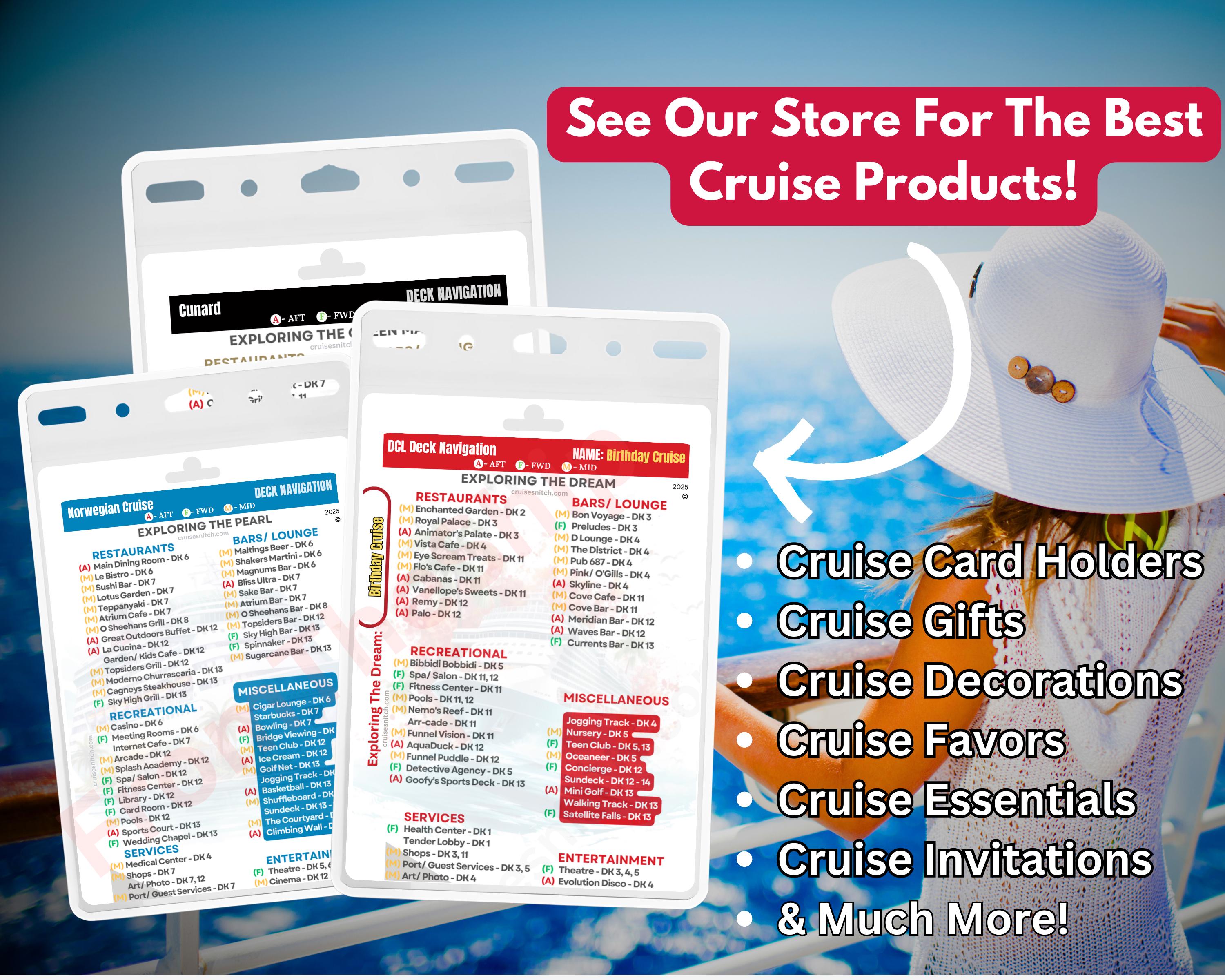 Princess Cruisers Ship Deck Navigator Card Pathfinder Cruise Deck Cards ...