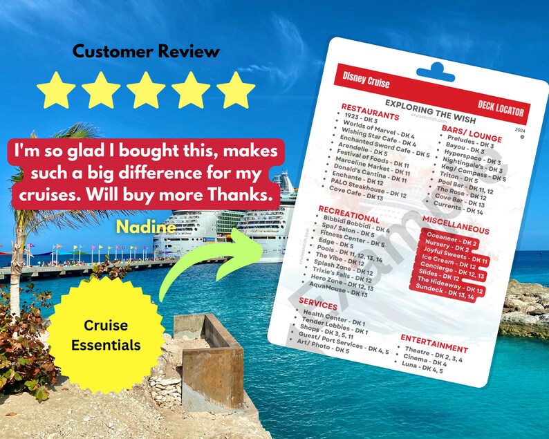 Girls Trip Cruise Disney Ship Deck Locator DCL Deck Finder Cruise Cards ...