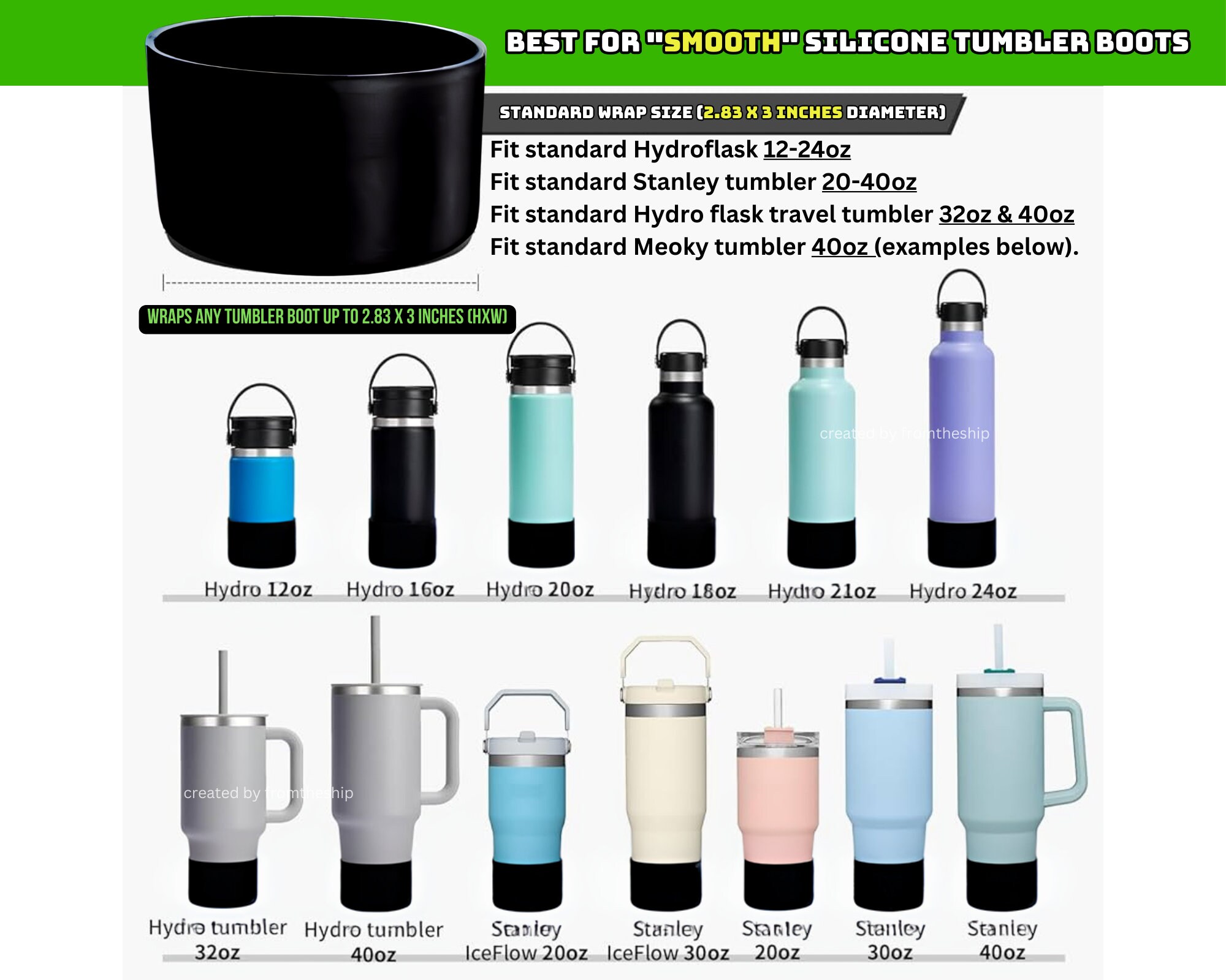 Pink Fluffy Tumbler Boot Bumper Wrap Silicone Sleeve Water Bottle Mat ...