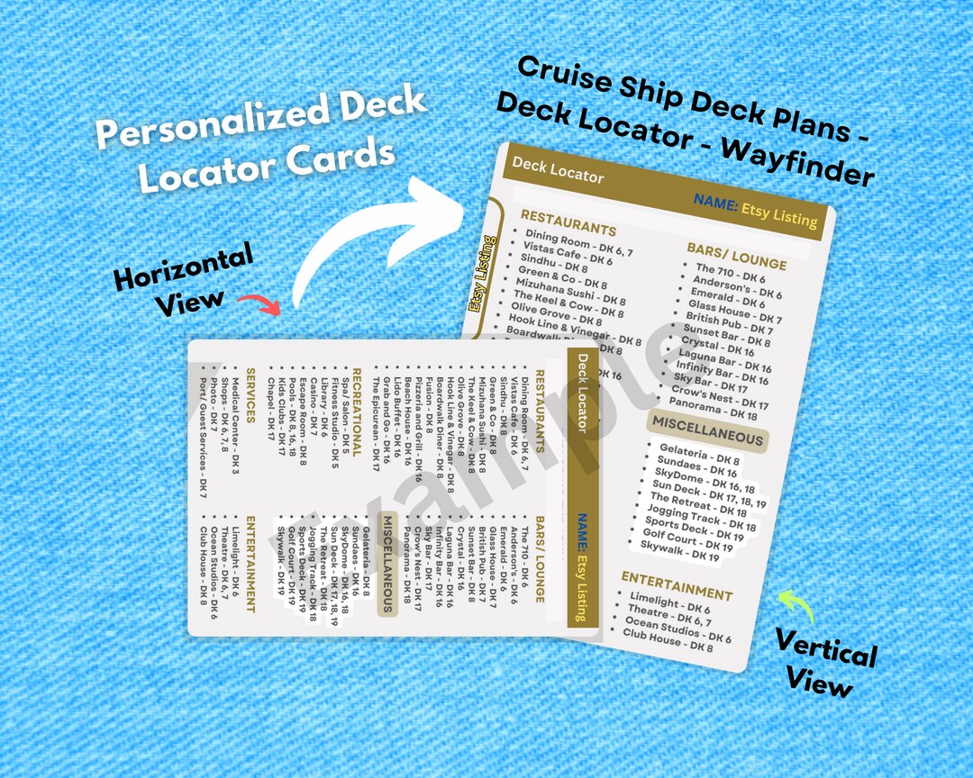 P & O Ventura Personalisierter Cruise Deck Lokator, Cruise Printable ...