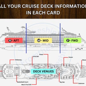 Princess Cruisers Ship Deck Navigator Card Pathfinder Cruise Deck Cards ...