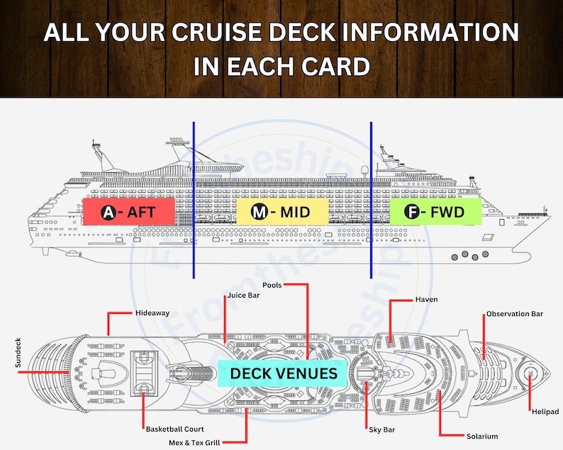 Princess Ship Cruise Deck Navigator Card Personalized Family/ Friends ...